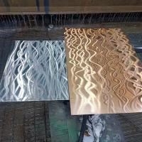 China 304 PVD Colored Stainless Steel Sheet 1219x2438mm Gold Silver Corrugated Art Decorative for sale