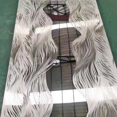 China Custom Partial Bead Blasting Stainless Steel Sheet Mirror 8k  For Elevator Door for sale