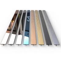 China Gold Mirror Finished T-Shape 304 Stainless Steel Tile Edge 20mm for Villa Decoration for sale