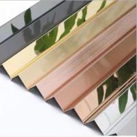 China PVD Colored Stainless Steel V-Shape Tile Trim 304 8K Mirror Gloss 10mm 20mm for sale