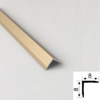 China 304 Stainless Steel V-Shape Tile Edge Trim 10mm 20mm Gold Hairline Brushed PVD Color for Wall Decoration for sale