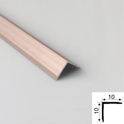 China Champagne Gold PVD Beadblasted 304 Stainless Steel Trim Strips 10mm 15mm 20mm for Tile Wall for sale