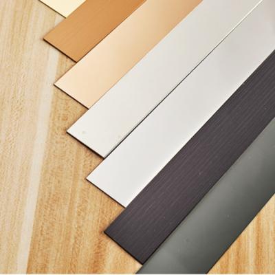 China Custom PVD Colored 304 316L Stainless Steel Trim Strip 10mm 20mm for Tile Edge Decoration for sale