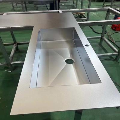 China 304 Hairline Brushed Embossed Stainless Steel Sheets 1000x2000mm for Kitchen Countertops and Architectural Decoration for sale