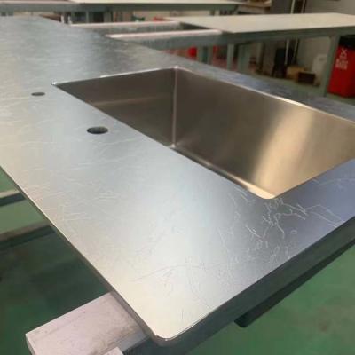 China 5-10mm Beadblasted Embossing 304 Stainless Steel Sheets for Kitchen Countertops and Architectural Decoration for sale