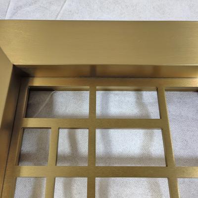 China Stainless Steel Laser Cut Screen Partition Room Divider 304 Grade Custom Size PVD Gold for sale