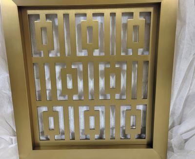 China Brushed Gold 304 laser Islamic Stainless Steel Partition For Interior Project for sale