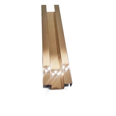 China Stainless Steel Edge Wrapping Tile Trim 304 316 Furniture Decoration 10mm 20mm for sale
