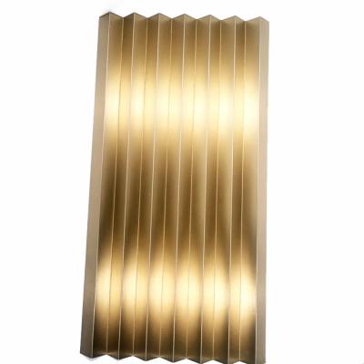 China PVD Colored Stainless Steel Trim Tile 10mm 20mm Corrugated Decorative Metal Sheet for Wall for sale