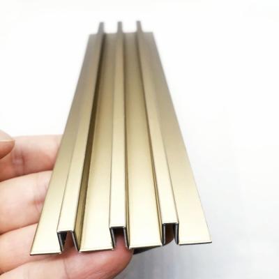 China 304 Stainless Steel PVD Trim Strip - 10mm to 50mm Custom Sizes with Champagne Gold, Rose Gold & Bronze Colors for Elevator Decoration for sale