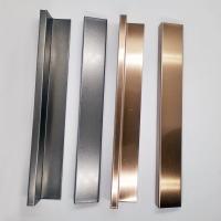 China Customized Shape Stainless Steel Trim Strips 304 201 PVD Colored Skirting Board Edge Wrapping for sale