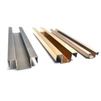 China PVD Colored Stainless Steel Tile Edge Trim Corner Profile 10mm 15mm 20mm for sale