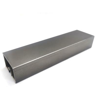 China Bead Blasted Black Stainless Steel Trim Strip for Glass Partition 10mm 15mm 20mm for sale