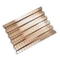 China Customized Shaped Gold Beadblasted 304 Stainless Steel Wall Cladding Panel 20mm for sale