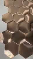 China Rose Gold 1mm Mirror Stainless Steel Room Divider Sheet 8K Interior Partition for sale