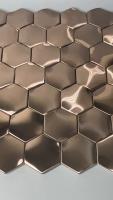China Stainless Steel Screen Partition frame glass Ceramic Mosaic Tiles for sale