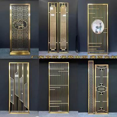 China PVD Colored Stainless Steel Screen Partition 304 Grade Custom Size for Villa Hotel for sale