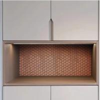 China PVD Colored Stainless Steel Mosaic Tile 300mm x 300mm for Wall Decoration for sale