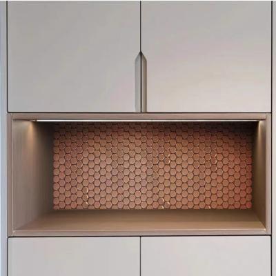 China PVD Colored Stainless Steel Mosaic Tile 300mm x 300mm for Wall Decoration for sale
