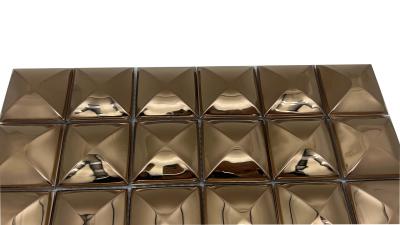 China 304 Stainless Steel 3D Mirror Mosaic Tile 300x300mm for Interior Decoration for sale