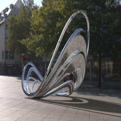 China Mirror Gold Titanium Stainless Steel Animal Sculpture SUS304 Outdoor Decoration for sale