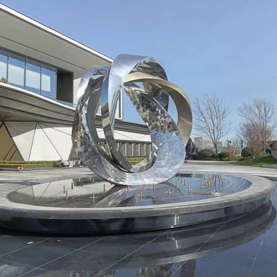 China Mirror Gold Titanium Stainless Steel Outdoor Ball Sculpture 304 Custom Size for sale