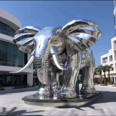 China Custom 316L Stainless Steel Animal Sculpture Mirror Gold Titanium Outdoor Decoration for sale