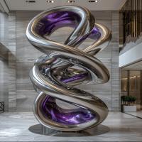China Customized Mirror Polished 304 Stainless Steel Sculpture for Outdoor Decoration for sale