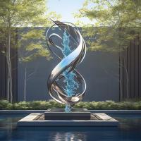 China Mirror Gold Titanium Stainless Steel Sculpture 304 for Outdoor Square Decoration for sale