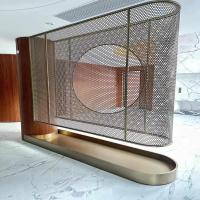 China 304 Stainless Steel Custom Hollow Partition Screen for Villa Hotel Decoration PVD Colored for sale