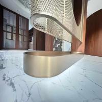 China PVD Rose Gold 304 Stainless Steel Laser Cut Screen Partition Room Divider 500x2800mm for sale