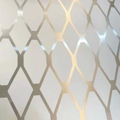 China Acid Etched Hairline Gray Stainless Steel Sheet 304 PVD Titanium Elevator Door Panels for sale