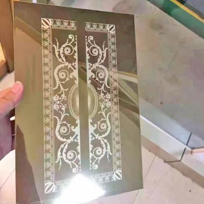 China Grey Color 304 Stainless Steel Polished Etched Sheet For Elevator for sale
