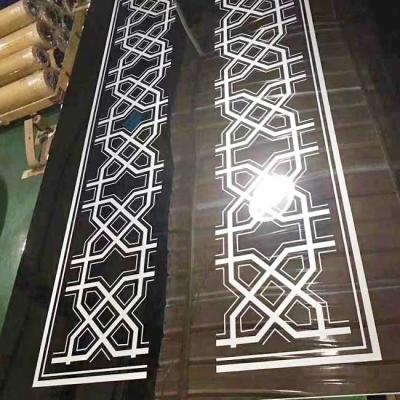 China Silver Mirror Color 304 Stainless Steel Etched Sheet Interior for sale