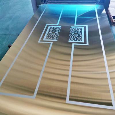 China 8K Mirror PVD Colored 304 Stainless Steel Etched Sheet for Interior Cabinet Decoration for sale