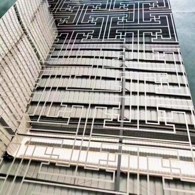 China 316L Stainless Steel Etched Panel 8K Mirror Finish for Hotel Decoration for sale