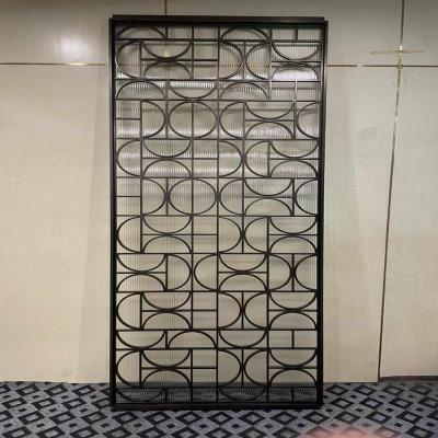 China 304 Stainless Steel Rose Gold Mirror Hairline Room Divider 500x2800mm PVD Colored Partition Screen for sale