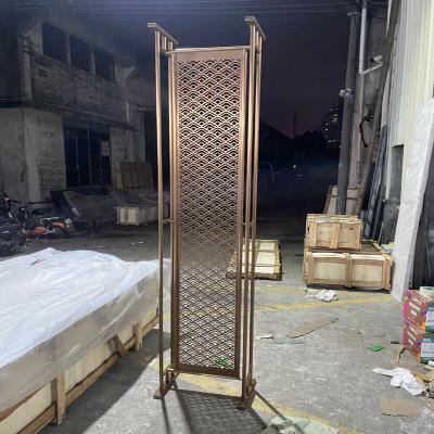China Custom Decorative Stainless Steel Screen Panel 304 Grade Laser Cut Room Divider for Hotel for sale