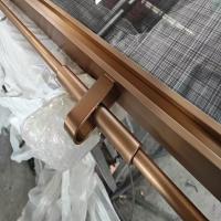 China PVD Colored Stainless Steel Screen Partition 304 Grade 500x3000mm with Moru Glass for sale