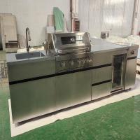 China 304 Stainless Steel Outdoor Kitchen Cabinet Set - 600mm Width, 2070mm Length, Customizable Modules with 10-Year Color Guarantee for sale