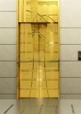 China 304 Mirror Etching 8K Shiny Gold Elevator Door Panel Color Stainless Steel Sheet for sale