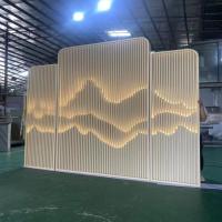 China Customized 304 Stainless Steel Screen Partition Room Divider 500x2800mm PVD Brown for sale