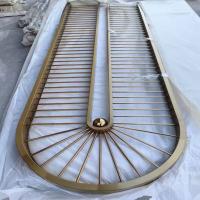 China PVD Bronze Brushed Hairline 304 Stainless Steel Laser Cut Screen Partition for Hotel Decoration for sale