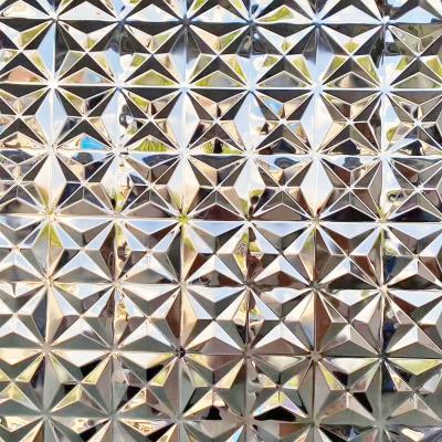 China Embossed Water Ripple Gold Stainless Steel Sheet 0.3-3.0mm for Hotel Ceiling Decoration for sale