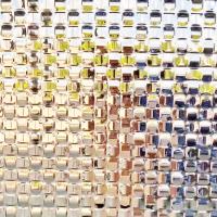 China PVD Colored Stainless Steel Mosaic Tile 300mm x 300mm for Wall Decoration Gold Silver for sale