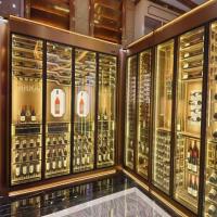 China Stainless Steel Wine Cabinet with Glass Door 220V 50Hz Compressor Refrigeration for Club for sale