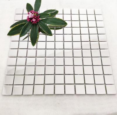 China Square Stainless Steel Mosaic Tile 300x300mm Mirror Hairline for Wall Decoration for sale