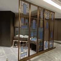 China Stainless Steel Screen Partition Customizable Room Divider 304 Grade for Hotels Restaurants for sale