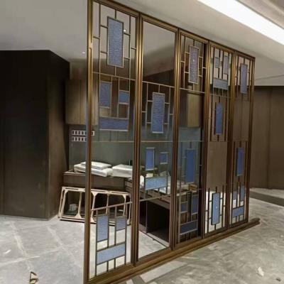 China Stainless Steel Screen Partition Customizable Room Divider 304 Grade for Hotels Restaurants for sale
