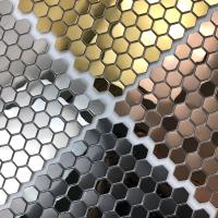 China Mirror Stainless Steel Mosaic Tiles  Interior Decoration Projects for sale